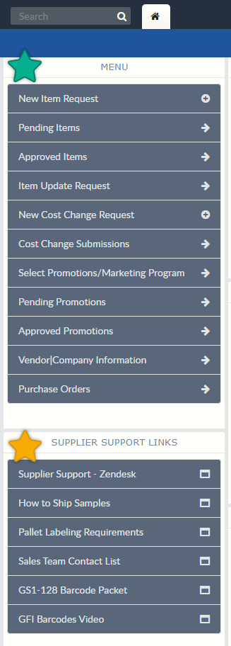 MANTIS 2020 Vendor User Dashboard – Gourmet Foods International