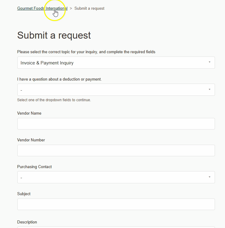 How do I submit a ticket? – Gourmet Foods International