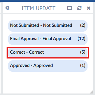 Item Update Statuses – Gourmet Foods International
